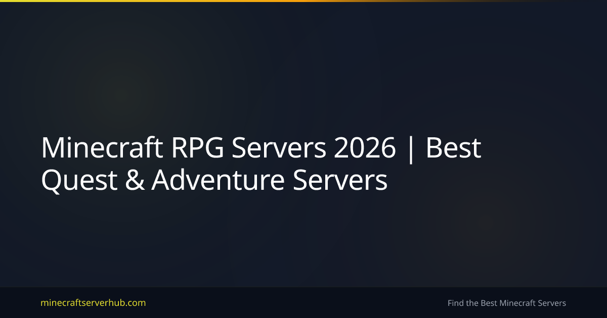 Minecraft RPG Servers 2026 | Best Quest & Adventure Servers | Minecraft ...